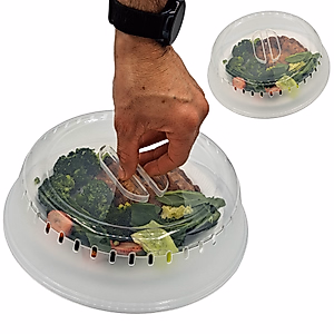 2 Pack Microware Food Cover, Microwave Food Cover Splatter, 10.5 x 10.5 x 2.625 Inch