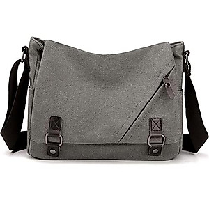 Vintage Canvas Satchel Messenger Bag for Men Women，Canvas Messenger Bag crossbody Shoulder Bag Chest Bag Travel Carry Bag