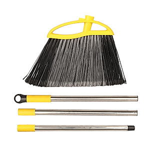 Outdoor Broom with 57” Long Handle, Heavy Duty Broom with Stiff Bristles,Angle Sweeping Broom for Floor Cleaning Garage Patio Garden House and Kitchen