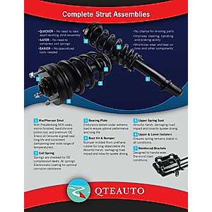 PM Auto Pair Front Left-Right Quick Complete Strut - Coil Spring For 2011-2014 Ford Edge V6