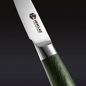HexClad Paring Knife, 3.5-Inch Japanese Damascus Stainless Steel Blade, Pakkawood Handle