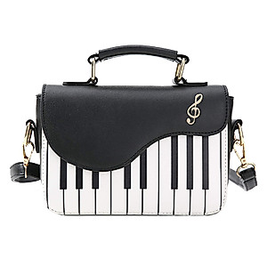 LUI SUI Women’s Piano Guitar Shape Crossbody Purse Bags Music Guitar Small Shoulder Bags Tote Purse