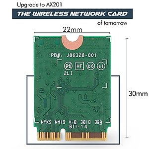HighZer0 Electronics AX201 WiFi 6 Card | Dual Band Wi-Fi | 2.4 Gbps | CNVio2 M.2 WiFi Card for PC | Supports Bluetooth 5.2 | Requires Intel 10th+ Gen CPU with Windows 10+ or Linux | AX201NGW (AX201)