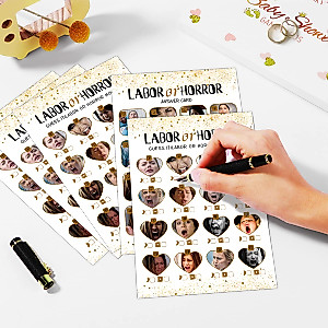 Muruseni Labor or Horror Baby Shower Game-31 Cards(Including Answers),Gender Reveal Party,for Mom, Dad, Kids, Women, Men, Gender Neutral Unisex Set