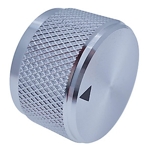 Szliyands 2 Pack Aluminum Rotary Electronic Control Potentiometer Knob,for 0.23'' Diameter Shaft, 0.98'' Dia, 0.61'' H, Guitar Knob, Audio knob, Volume Control Knob(Silver)