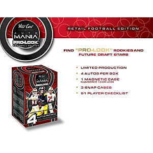 2022 Wild Card Auto Mania Pro Look Football Retail Edition Box Brock Purdy RC 4 Autographs Per Box