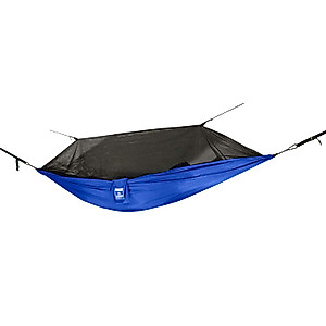 Oak Creek Lost Valley Camping Hammock. Bundle Includes Mosquito Net, Rain Fly, Tree Straps, Compression Sack. Weighs Four Pounds, Perfect for Camping. Lightweight Nylon Single Hammock.