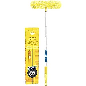 Swiffer Ceiling Fan Duster Super Extender Handle Starter Kit, 6 Heavy Duty Refills