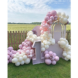 AobkDeco Ivory White Balloons 84PCS Vintage Ivory White Balloon Garland Arch Kit 5/10/12/18 Inch Different Sizes Latex Balloon for Birthday Party Decorations Baby Shower Wedding Graduation Balloons