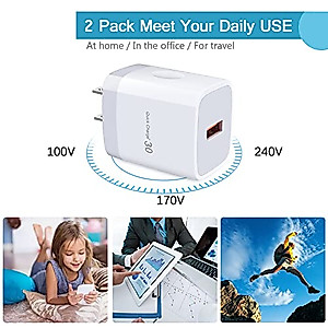 Samsung USB C Fast Charger Block with Android Phone Charger Type C Fast Charging Cable 6.6ft for Samsung Galaxy S23/S22/S21/S20/S10/S10 Plus/S10E/S9/S8/A12 A13Google Pixel 7 6 Pro 4A 3A,iPad Pro/Air4