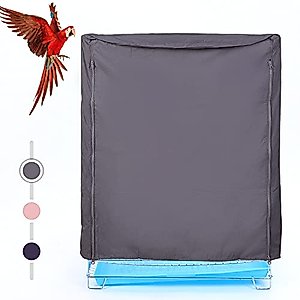 Bonaweite Bird Parrot Cage Cover Shade, Windproof Light-Proof Sleep Reduces Distractions Night Accessories Cloth Without Cage-13x13.4x17.7in (LxWxH)