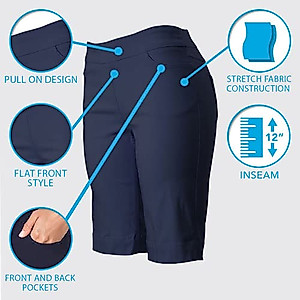 SLIM-SATION Women's Standard Shorts, Charcoal, 10