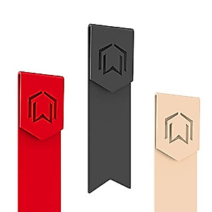 CZUR Mental Bookmark, Stylish Bookmarks, Teacher Valentine Gift, Unique Gift for Women, Men, Readers, Light&Durable Reward Bookmark with ANODIZING Technology, SuperGrip U-Shape Design-3 Pieces