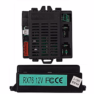 2.4G Bluetooth Remote Control and RX76 12V FCCE Control Box, Motherboard Receiver Kit for Children Electric Ride On Car Replacement Parts
