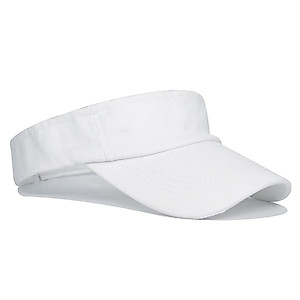 Mens Womens Sun Visors with UV Protection Adjustable Sports Sun Visor Hats for Running Gardening Traveling Summer Hats White