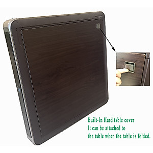 USA MJ Table Automatic Mahjong Mah jongg Table 36mm American Mahjong Numbered Tiles Foldable Style with 2 Sets of Tiles + 4 Racks Built-in Hard Table Cover