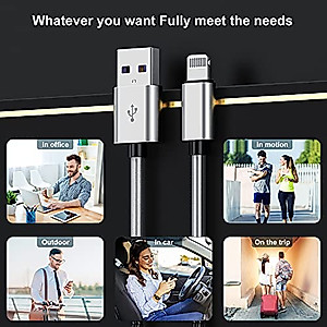 2Pack 10ft iPhone Charger Cable, [ Apple MFi Certified ] Long Lightning Cable 10 Foot, High Fast 10 Feet Apple Charging Cable Cord for Apple iPhone 14/14 Pro Max/13 Mini/12/11/XS/XR/8/7Plus/6s/5s iPad