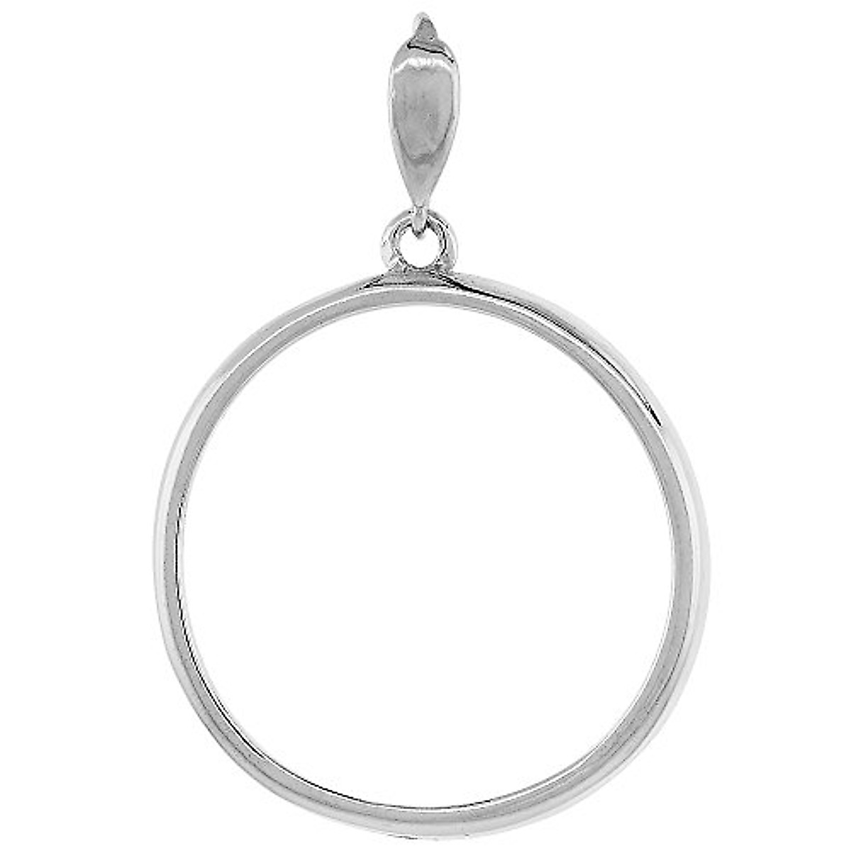 Sterling Silver Susan B. Anthony Bezel Sacagawea 26 mm Coins Prong Back Round Edge Coin NOT Included