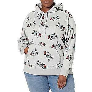 Amazon Essentials Disney | Marvel | Star Wars | Princess Women's Fleece Pullover Hoodie Sweatshirts (Available in Plus Size), Minnie Icons, Medium