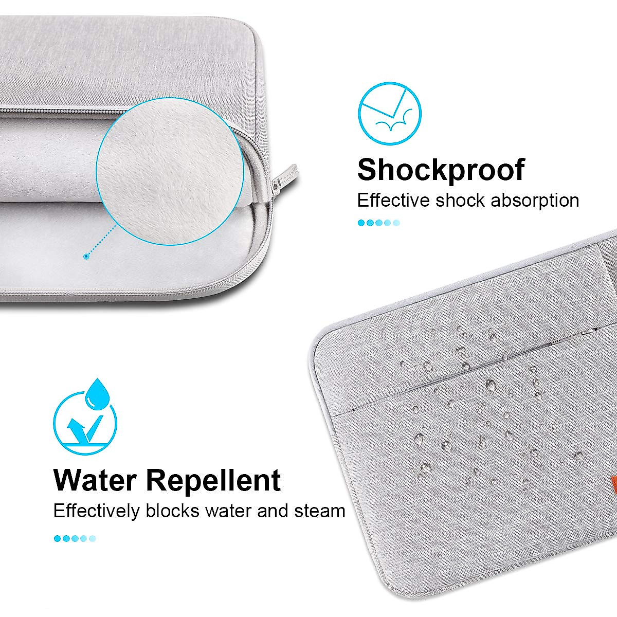 Lacdo Chromebook Case 11 Inch Laptop Sleeve for 11 Inch Acer HP Lenovo Dell Samsung ASUS Chromebook Spin 3 11, 13 inch New Surface Pro 11 Copilot+PC / 10 9 8 X, 11.6" MacBook Air Computer Bag, Gray