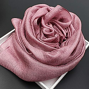 Bettli Womens Extra Large Scarf Shawl Wraps Pashminas Solid Soft Silky for Bridal Evening Wedding Party (pink)