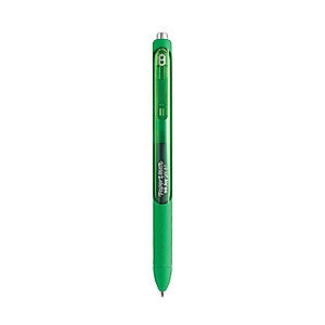 Paper Mate Inkjoy Gel Retractable Gel Ink Pens, Pack of 10 (Green, Medium Point)