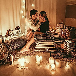 3" x 3" Pillar Candles Set of 3 Ivory Unscented Handpoured Weddings, Home Decoration, Restaurants, Spa, Church Smokeless Cotton Wick - Ivory 90 Hour