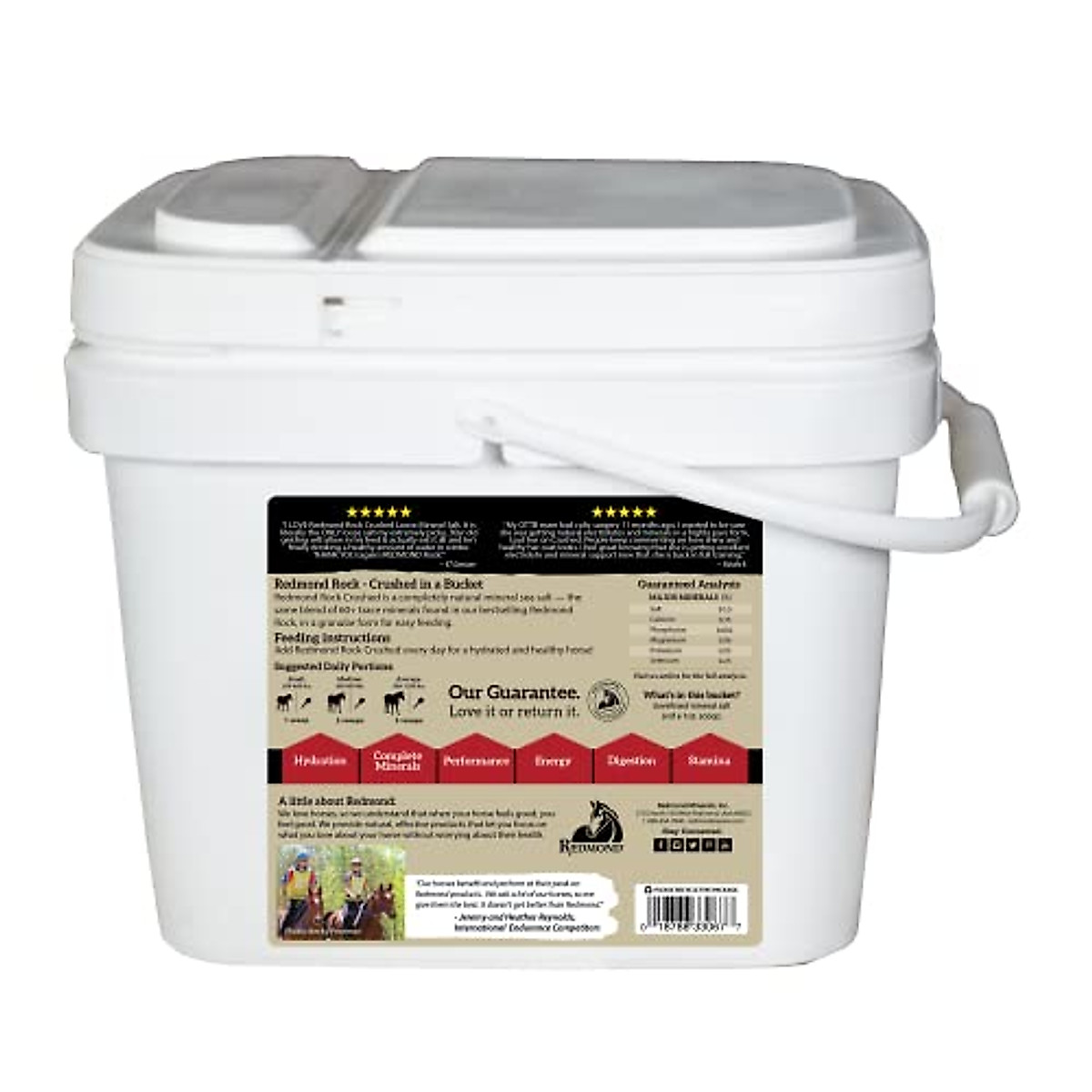 REDMOND Rock Crushed Loose Mineral Salt Electrolyte Supplement for Horses (25 LBS)