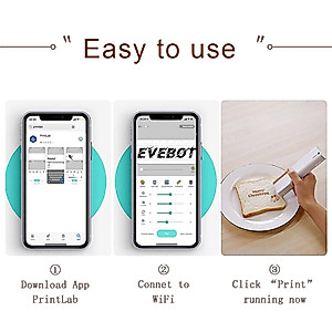 YXCUSAM Food Printer, Portable Latte Art Printer, Wireless Color Barcode Printer for Home Bakers, Professional Chefs (Brown)