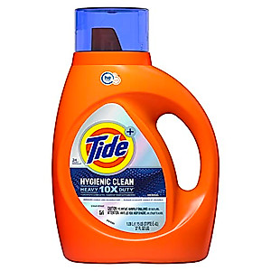 Tide Hygienic Clean Heavy 10X Duty Laundry Detergent Liquid Soap, Original Scent, 37 Fl Oz, 24 Loads, He Compatible
