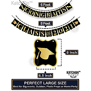 Large Congrats Class Of 2022 Banner for Class Of 2022 Party Decorations - No DIY | Pom Poms, Hanging Swirls with Class Of 2022 Backdrop | Class Of 2022 Decorations Banner for Graduation Party Supplies