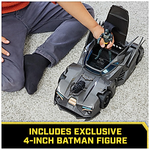 DC Comics, Crusader Batmobile Playset with Exclusive 4-inch Batman Figure, 3 Super-Villain Paper Figures, Kids Toys for Boys and Girls Ages 4+