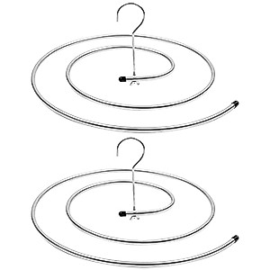 VOSAREA Space- Saving Clothes Organizer 2Pcs Stainless Steel Laundry Drying Rack Spiral Shape Drying Rack Hanger for Bed Sheet Bed Cover Clothes Drying Rack