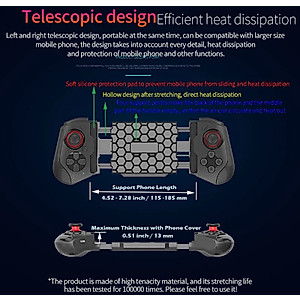 arVin Wireless Gaming Controller for Android/iPhone/iPad/iOS/MacBook/Samsung Galaxy/One Plus/TCL/Tablet/PC Gamepad Joystick with Analog Triggers/Stretchable/Direct Play for CODM Mobile/Genshin/Diablo