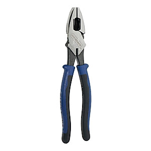 Klein Tools J213-9NE Side Cutter Linemans Pliers, High Leverage, 9-Inch, Streamlined Design, Color Coded