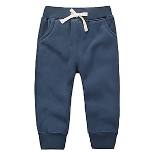 DELEY Unisex Kids Pants Winter Trousers Baby Bottoms Sweatpants 1-5 Years Dark Blue Size 5Y