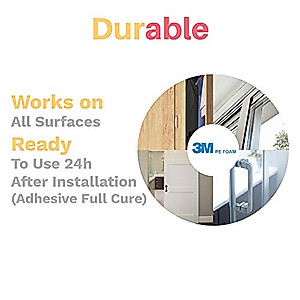 Inaya Sliding Door Lock for Child Safety (4-Pack) - Child Proof Locks for Sliding Glass Doors, Windows, Closets & Cabinets. Safety Locks for All Your Home Openings