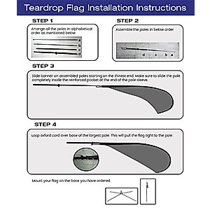 BannerBuzz Now Open Teardrop Flag, 2.5' X 5.42' | 9 Ft Long, Double Side Printed Business Advertising Flag, Graphic with Hardware Includes Aluminum Flag Pole & Ground Spike Base (Theme 2)