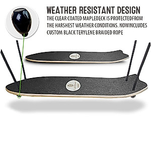 Gentle Booms Sports Skateboard Swing, 29.7×9.5 inch Large Stand Up Surf Swing with Adjustable Handle, Up to 660 Pounds Weight Capacity, Outdoor Swing for Kids