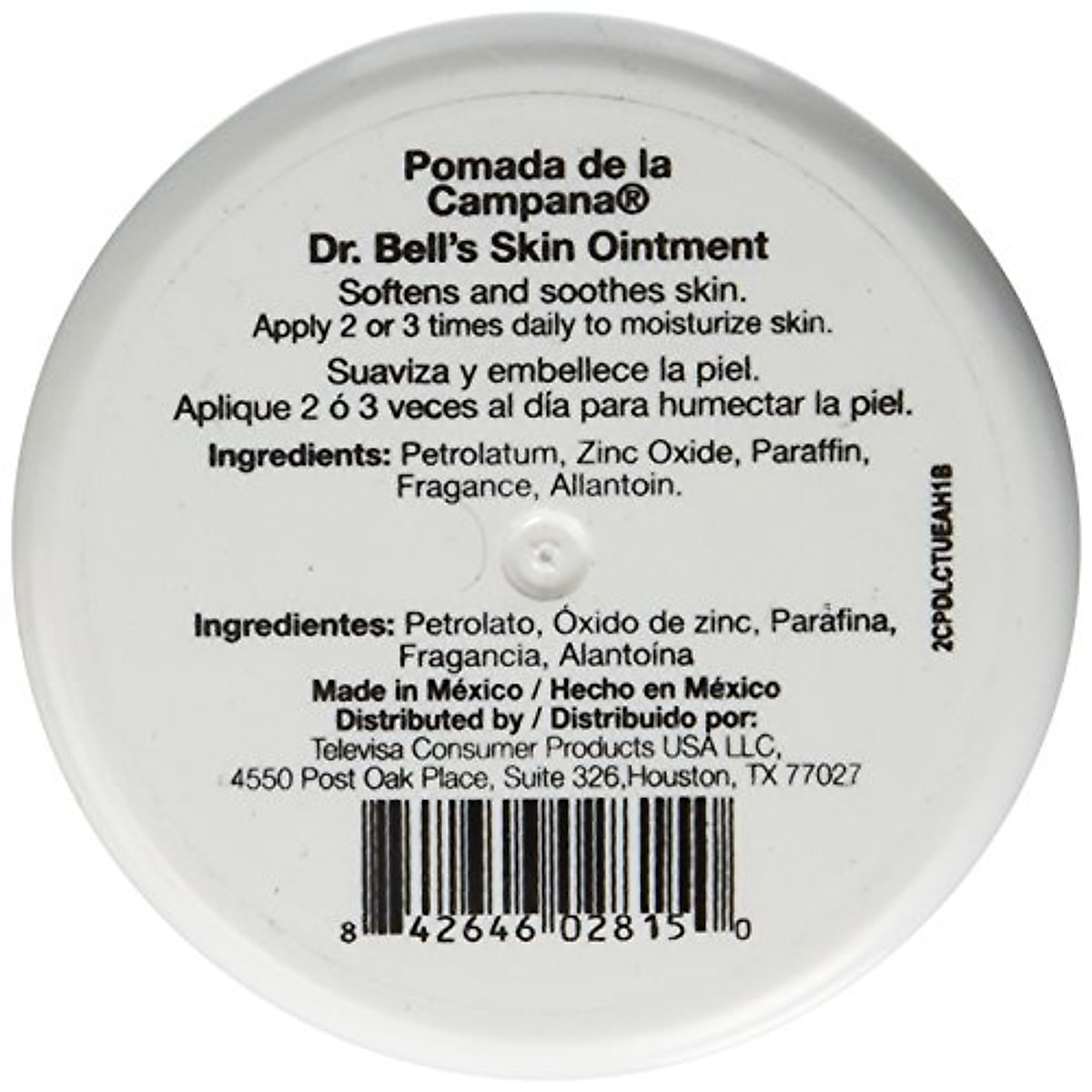 Dr. Bells Pomade Pomada De La Campana - Dry Skin - Melasma 2.6 Oz