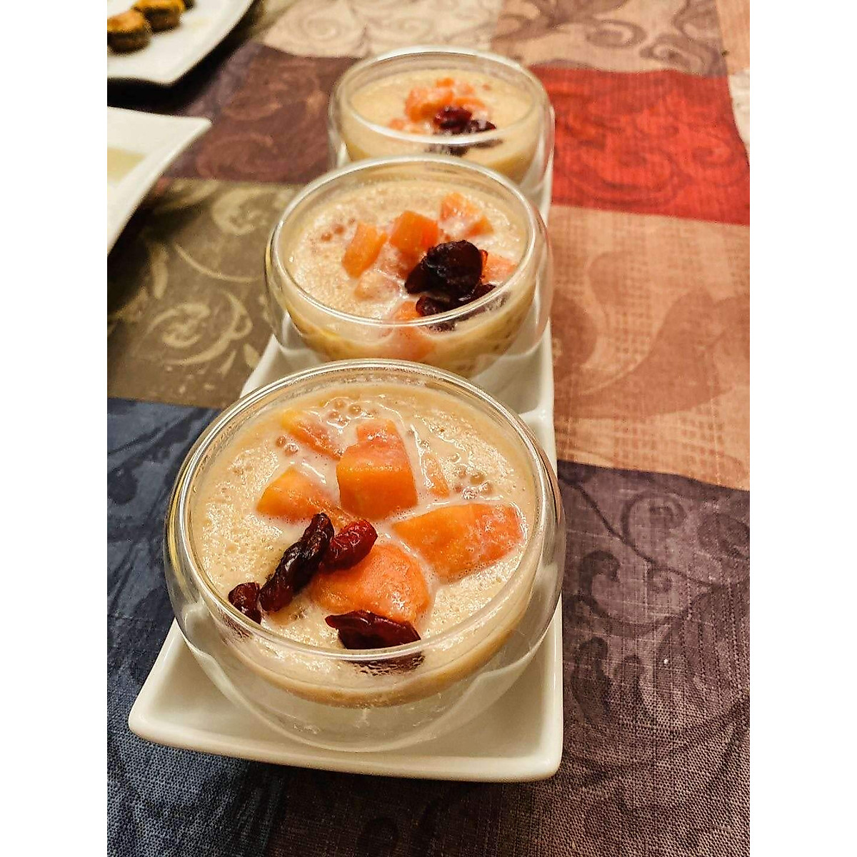 CNGLASS Tea Cups Set of 4 Double Wall Glass Tea Cup, 5.1oz Asian Insulated Clear Teacups 150ML,Small Espresso Cup for Coffee