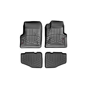 WeatherTech Custom Fit FloorLiners for Jeep Wrangler 2-Door, Wrangler Unlimited 2-Door - 1st & 2nd Row (44042-1-2), Black