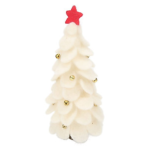 Artificial Mini Christmas Tree, New Christmas Decoration, Wool Felt Christmas Tabletop Christmas Tree, Wool Felt Christmas Tree Ornament Home New Year Party Ornament White Big Size, for Home Office