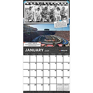 TF PUBLISHING 2024 Nascar Heritage Wall Calendar | Large Grids for Appointments and Scheduling | Vertical Monthly Wall Calendar 2024 | Home and Office Organization | Premium Gloss Paper | 12"x12"