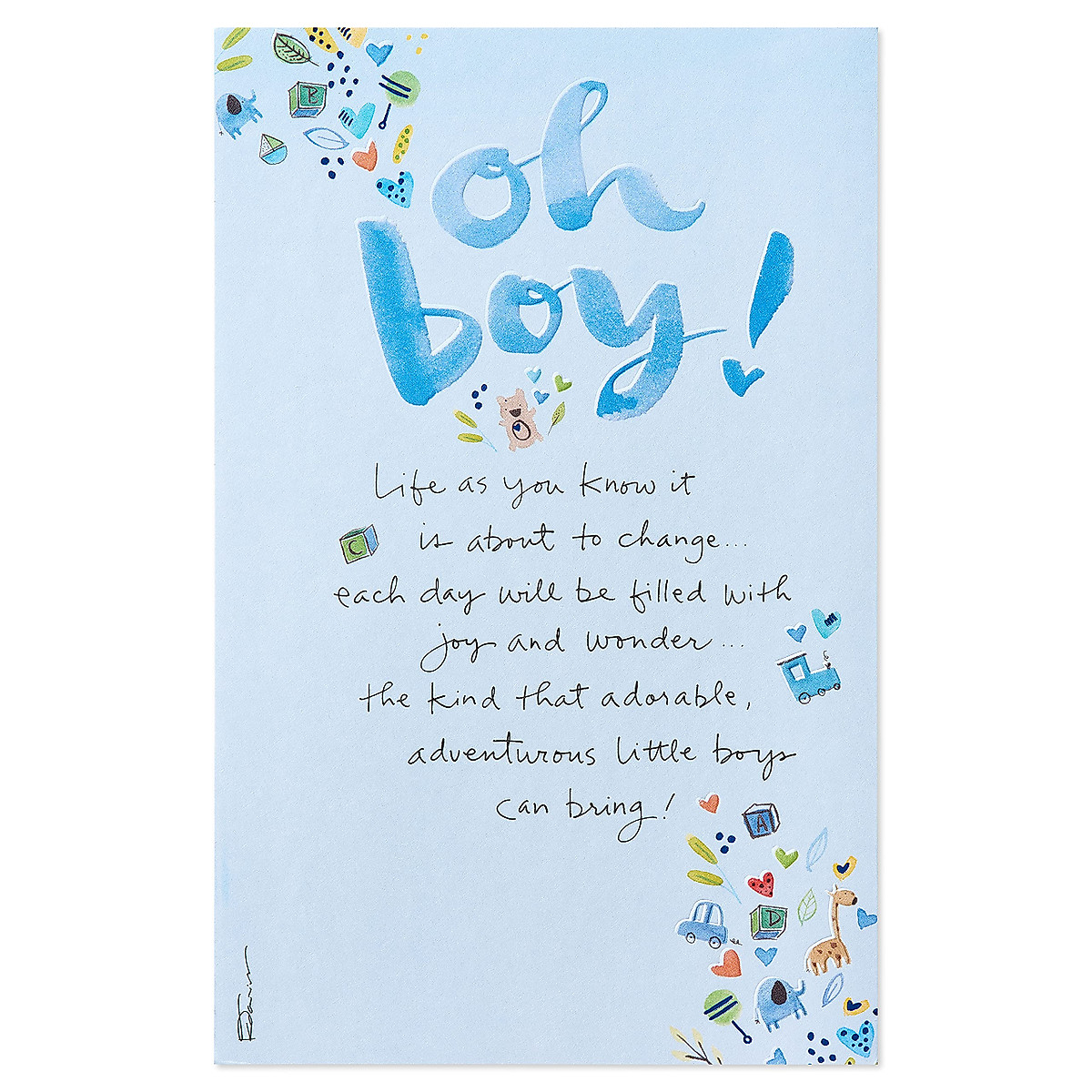 American Greetings Baby Shower Card for Boy (New Little One)
