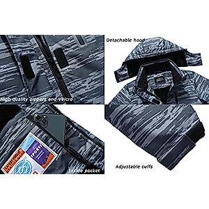 DLGJPA Women's Mountain Waterproof Ski Jacket Detachable Hood Windproof Rain Winter Warm Snow Coat