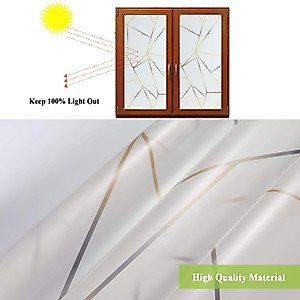 Privacy Window Film White Irregular Geometry, Non-Adhesive Glass Door Film Static Cling Window Covering Paper, UV Rejection/Heat Control/Easy Removable for Home Office Decoration,17.5 by 78.7In.