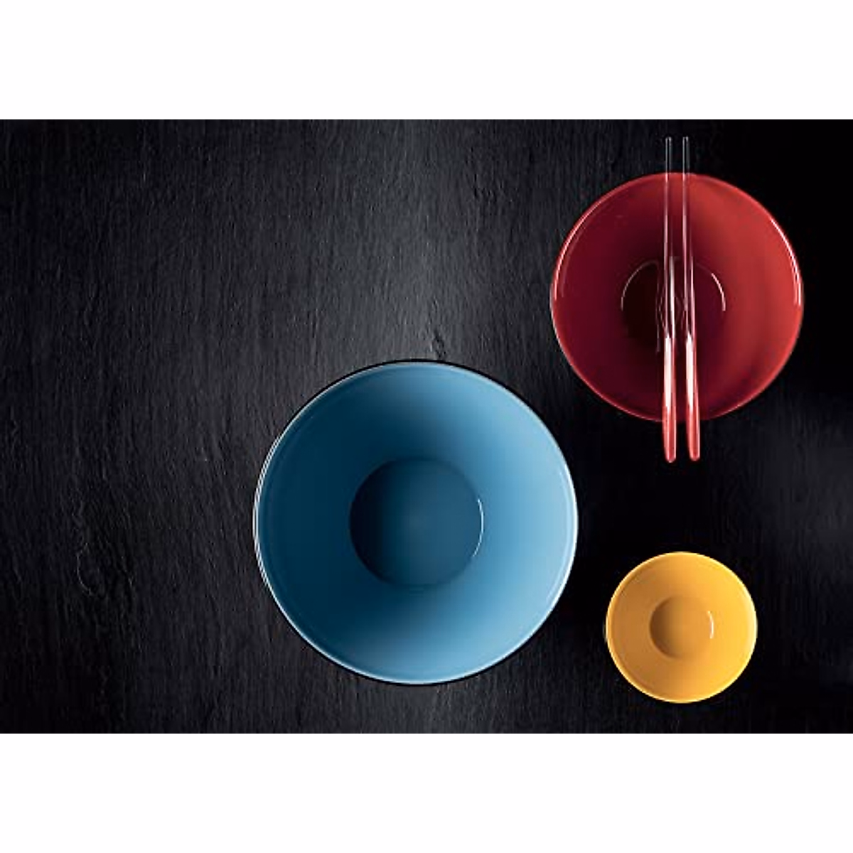 Guzzini My Fusion Small Bowls, Set of 2, BPA-Free Shatter-Resistant Acrylic, 4-3/4 inch Diameter, Ideal for Desserts, Soups and Sides, Blue, Orange