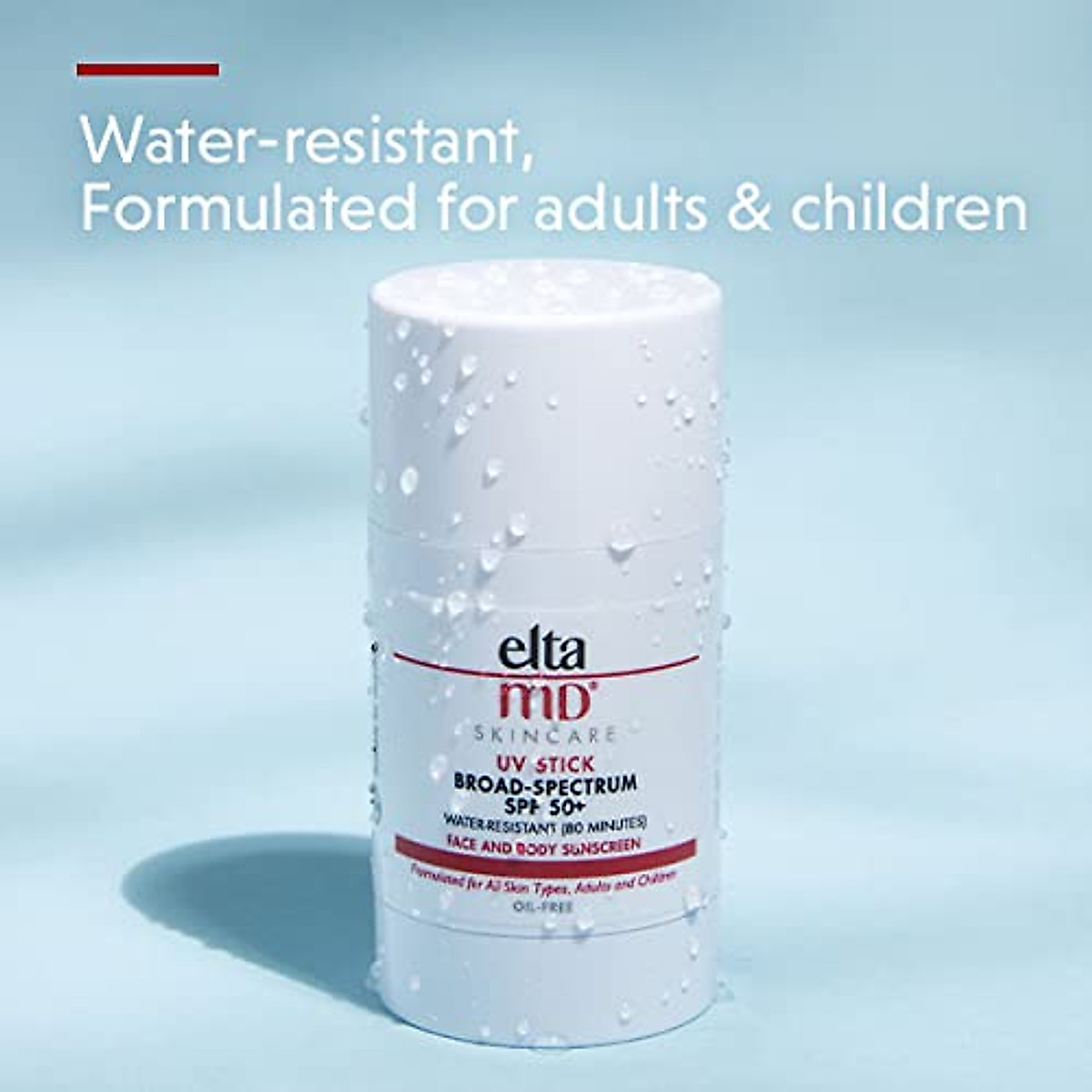 EltaMD UV Stick Sunscreen, Broad Spectrum Sunscreen Stick with SPF 50+, Mineral Face Stick Sunscreen, Oil-Free, Dermatologist Tested, Water-Resistant, Zinc Oxide Sunscreen Stick, 1.3 OZ Stick