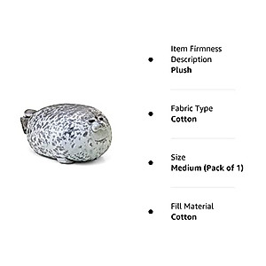 FJZFING YUESUO Chubby Blob Seal Pillow, Stuffed Cotton Plush Animals Toy Cute Ocean Plush Pillows (Medium (17.3 in)) 11